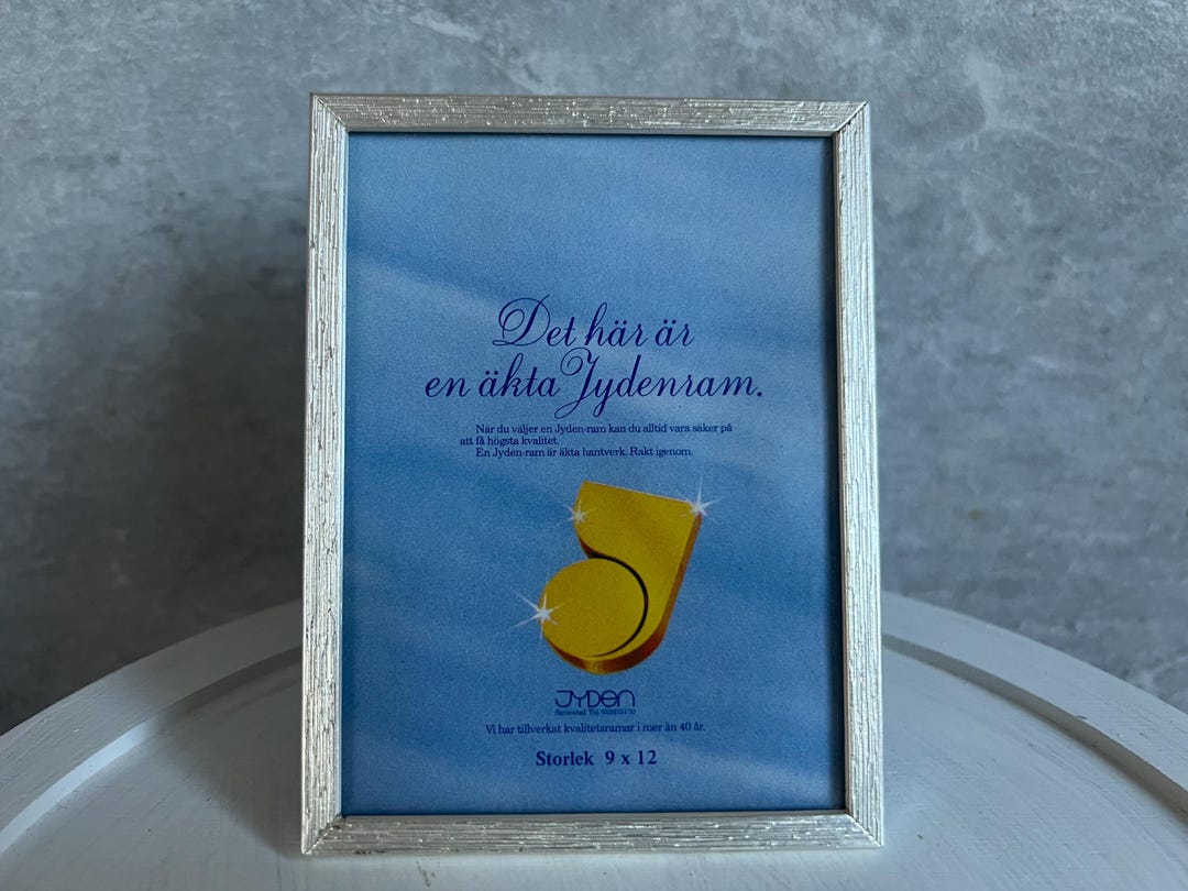 Scandinavian Vintage Picture Frame Danish JYDEN Silver Color Photo ...
