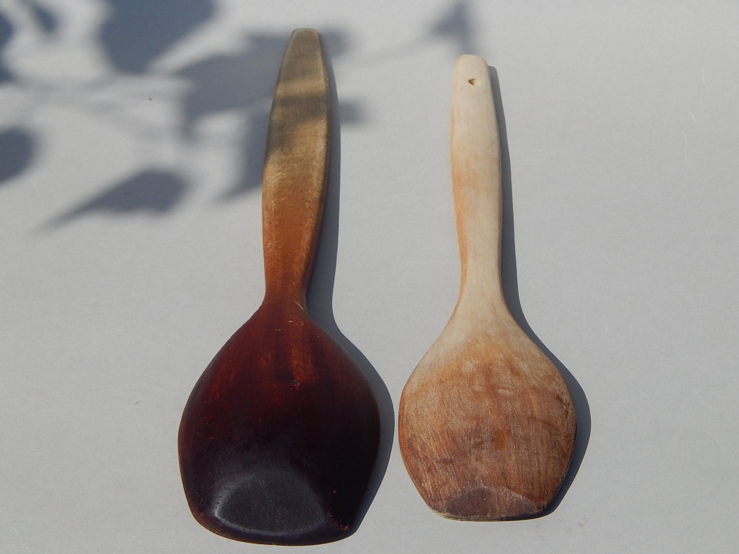 Vintage Big Wooden Spoon Set Kitchen Utensils Rustic Kitchen | Etsy