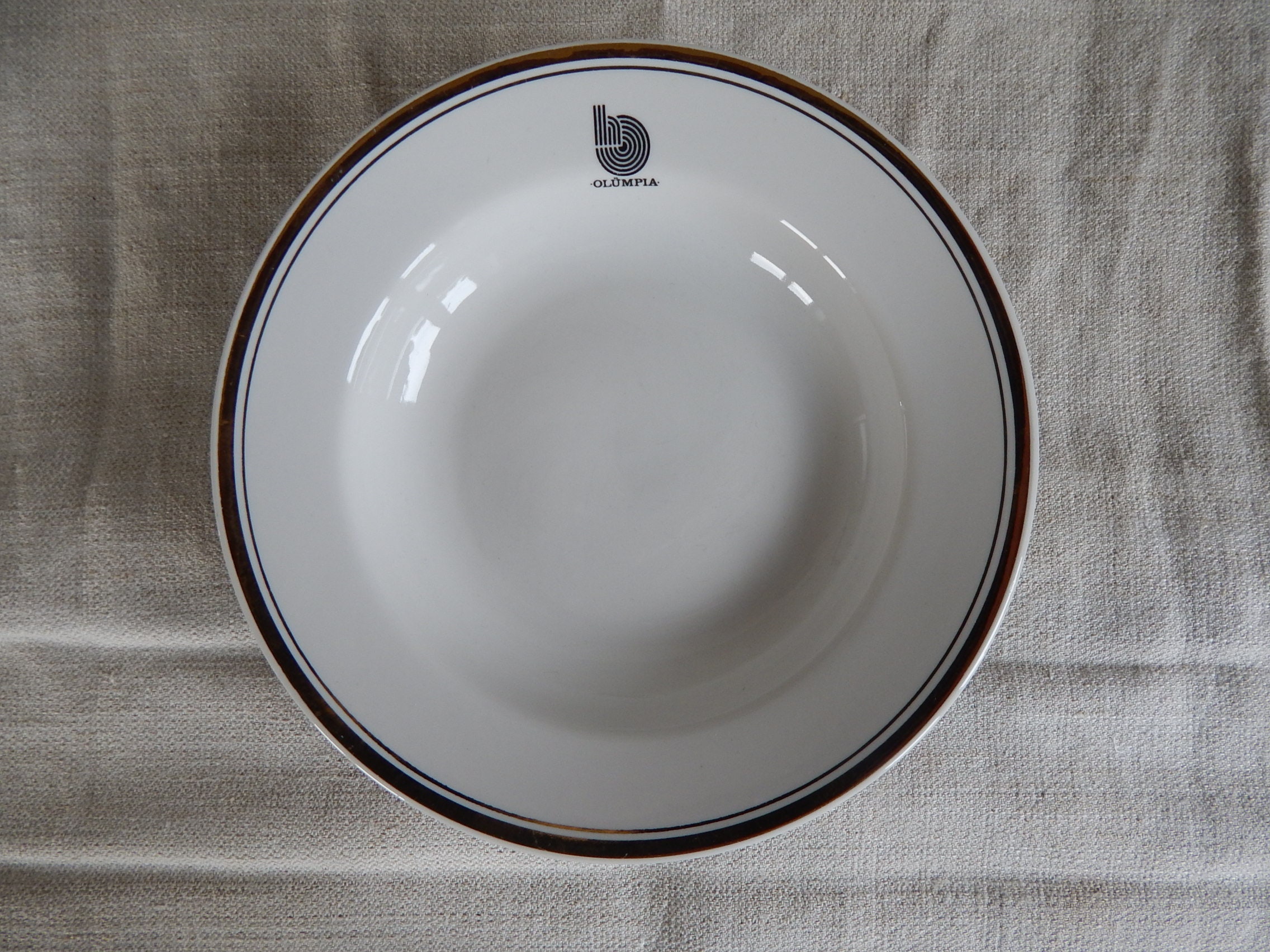 Soviet Estonian Vintage Restaurant OL\u00dcMPIA Deep Plate Soup Bowl ...