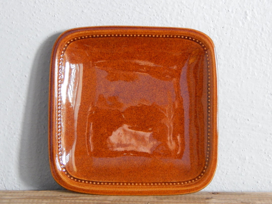 Vintage Höganäs Rectangular Keramik Brown Plate Old Hoganas Ceramic ...