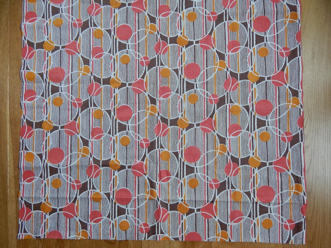 Vintage Russian Cotton Fabric Length- 174 Cm ( 69") Vintage Soviet ...