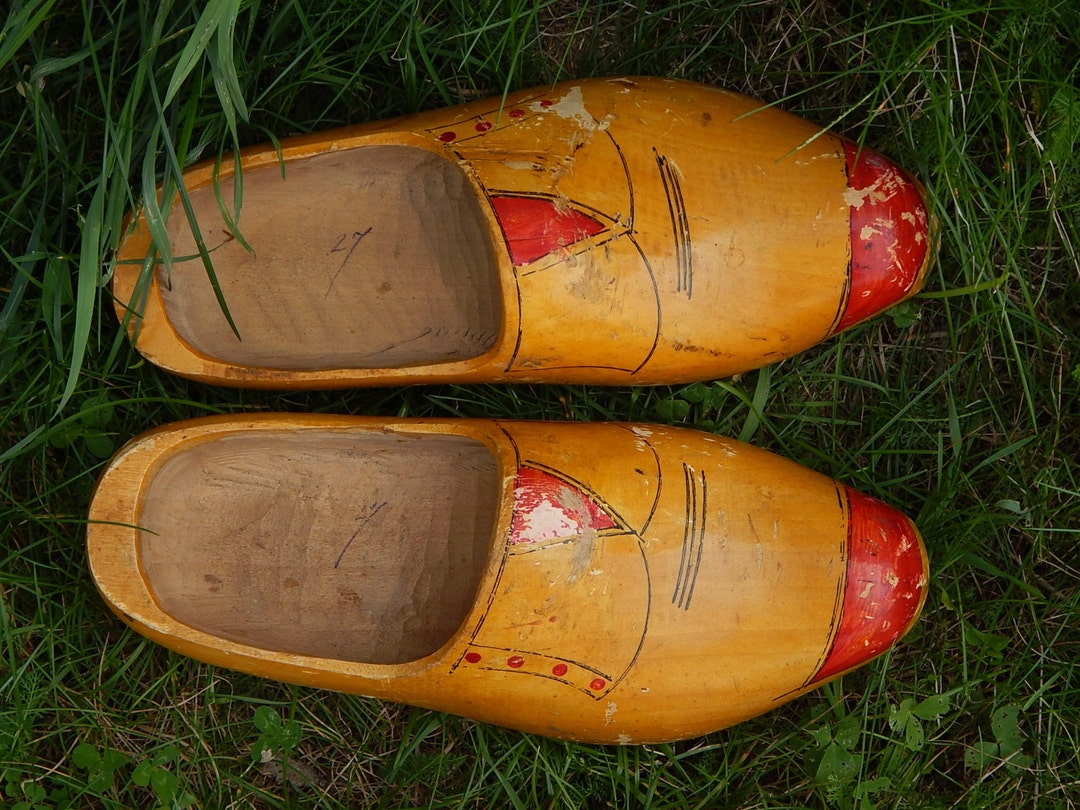 Vintage Scandinavian Wooden Shoes Vintage Garden Footwear Wood Shoes ...