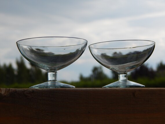 Hand Made Liqueur Glass Set of 2 Aquavit Glass1970-s Design - Etsy
