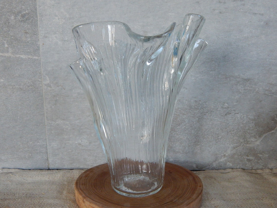 Merilasi Glass Flower Vase Finland Vintage Glass Home Decor | Etsy