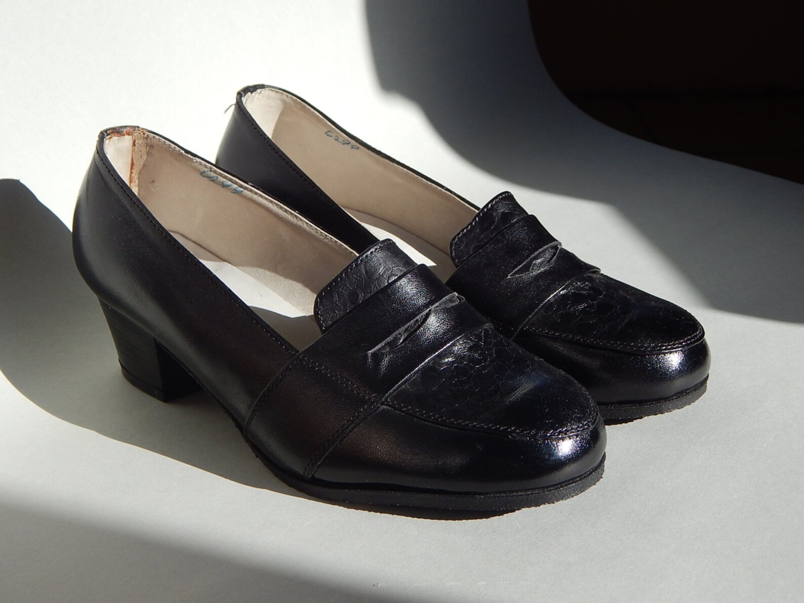 Unused Soviet Vintage Ladies Leather Shoes Black Genuine | Etsy