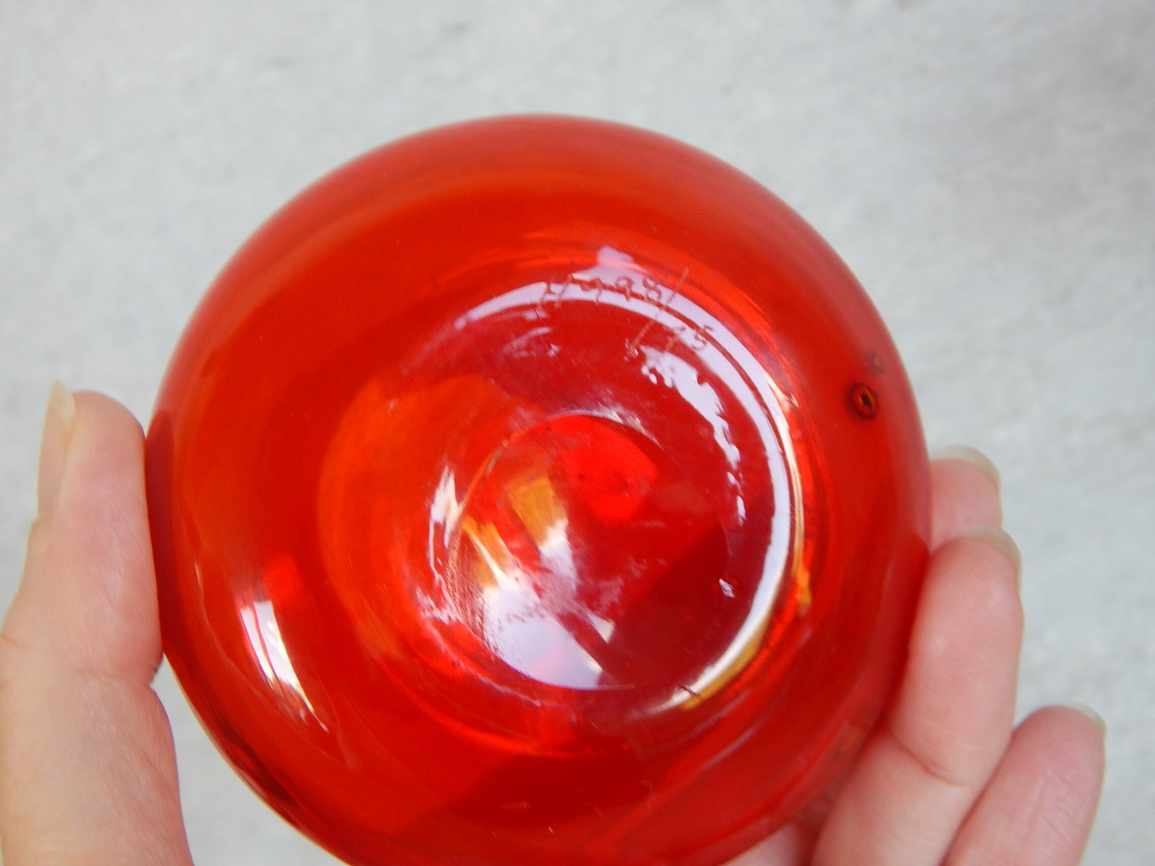 Vintage Swedish Red Art Glass Bubble Vase by Erik Hoglund for Boda ...