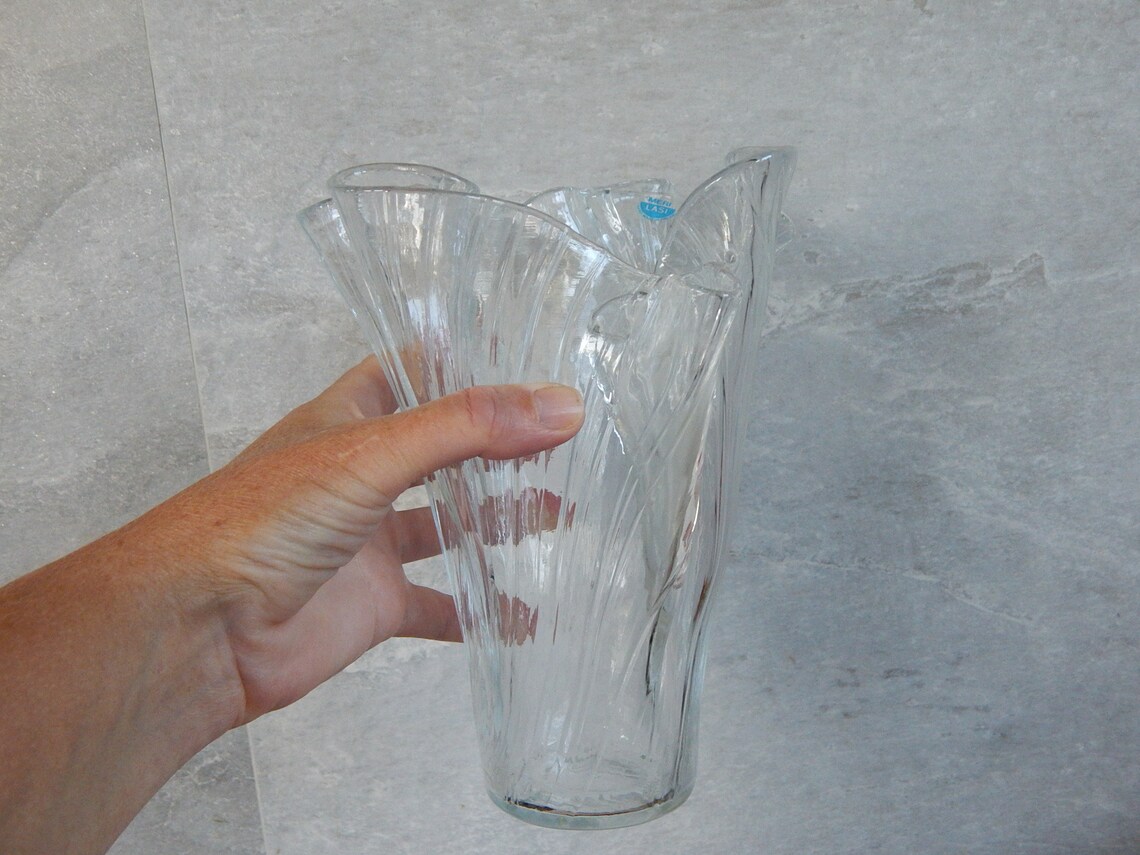 Merilasi Glass Flower Vase Finland Vintage Glass Home Decor - Etsy
