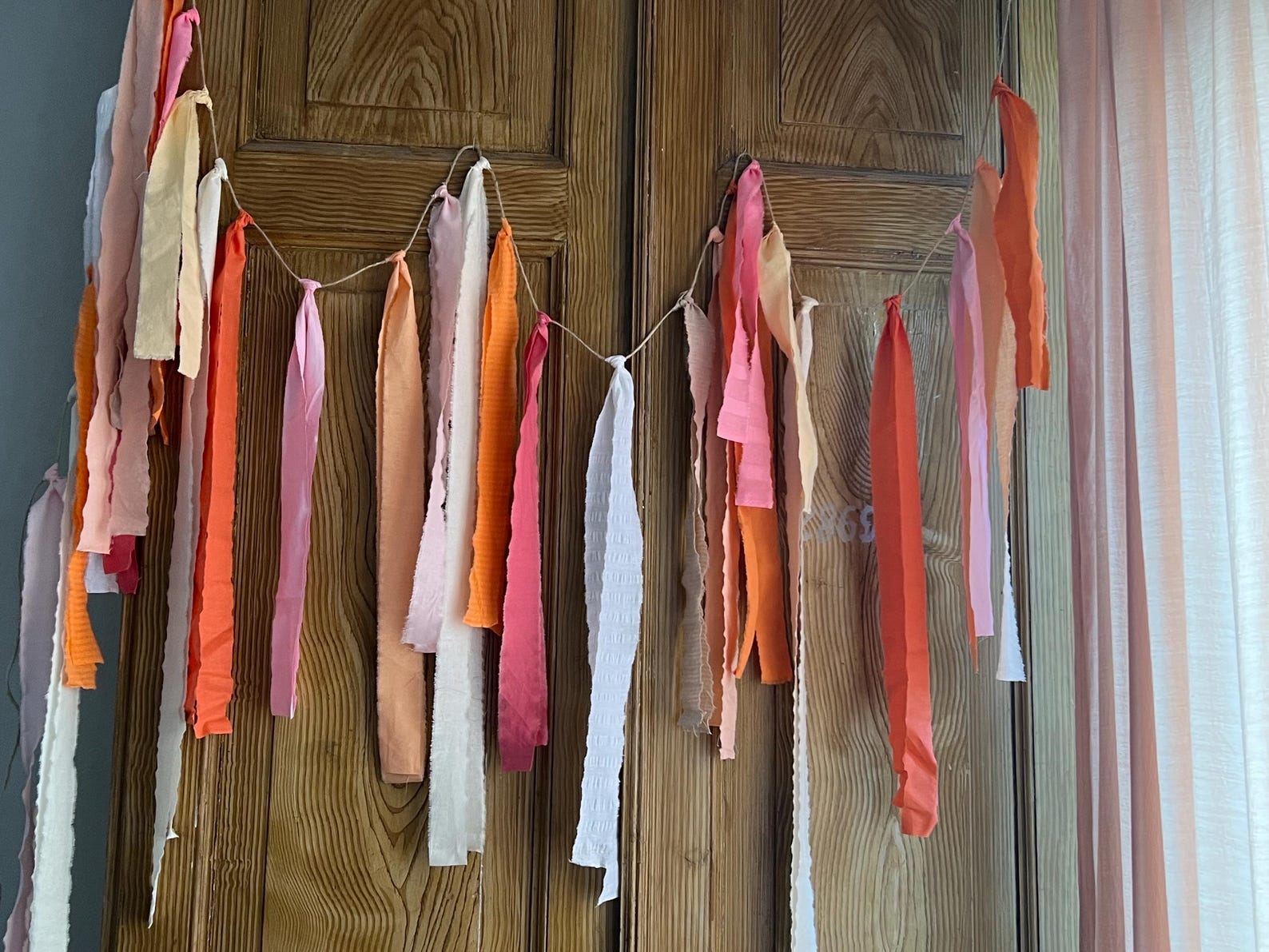 Party Decor/ Fiesta Tassel Bunting Multicoloured Wedding Garland/ Rag ...
