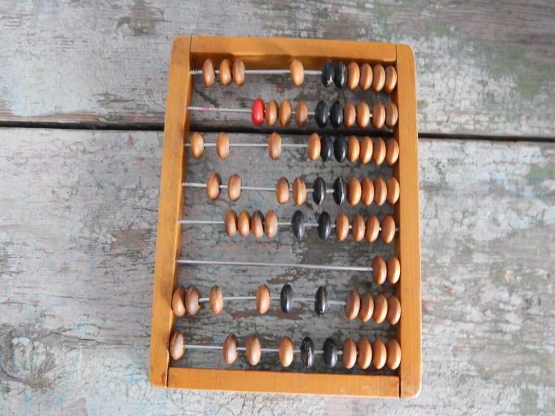 Vintage Wood Abacus/ Rustic Industrial Old Time Computer, Back to ...