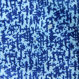 Antique Blue Printed Fabric New Old Stock Cotton Fabric Vintage ...
