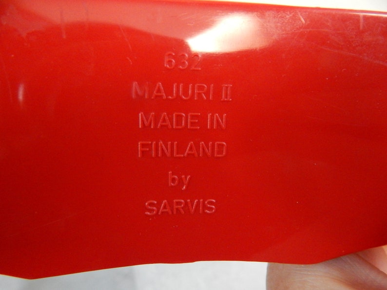 Finnish Vintage Plastic Cloth Hanger Plastic Decor Red "majuri" "major ...