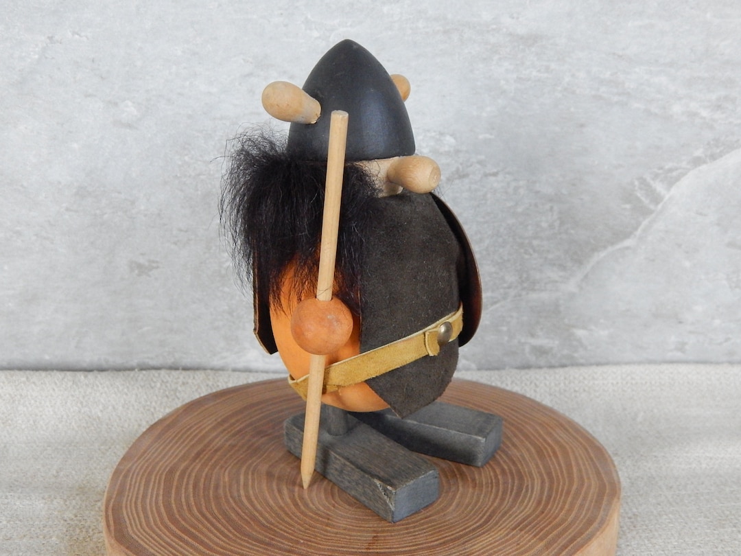 Vintage Wooden Danish Viking Gonk Figurine Scandinavian Design ...