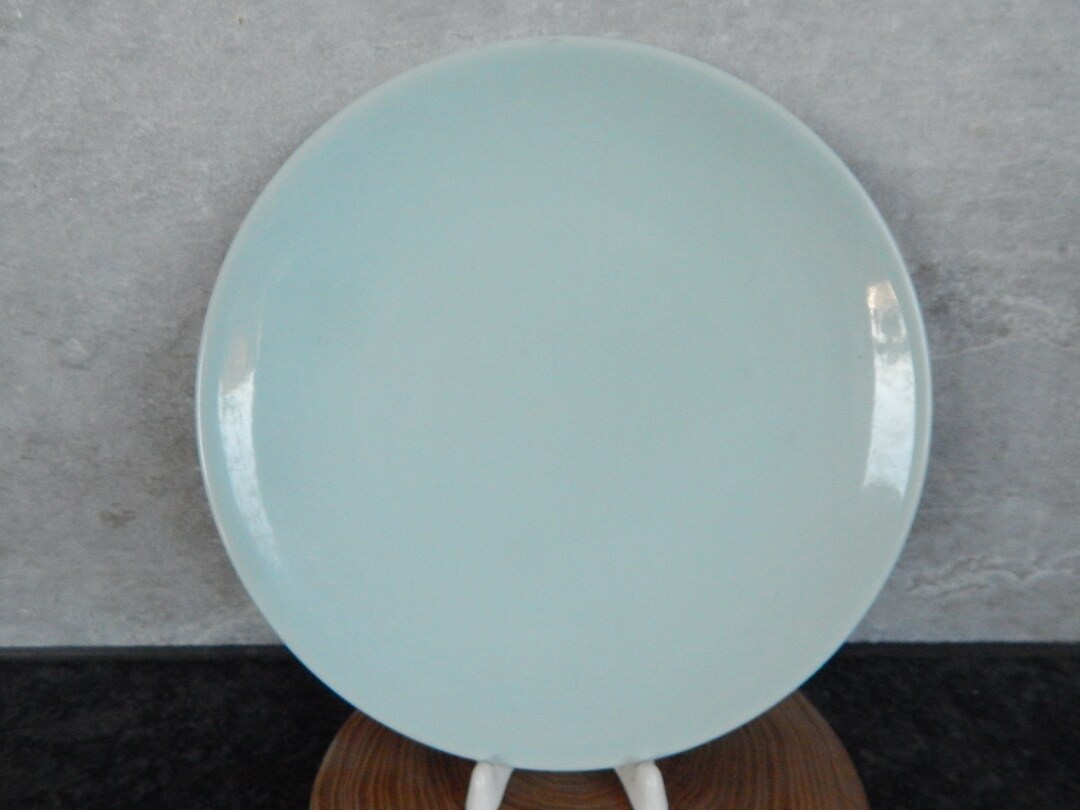 Scandinavian Vintage Höganäs Plate Keramik Pale Greenish Blue Hoganas ...