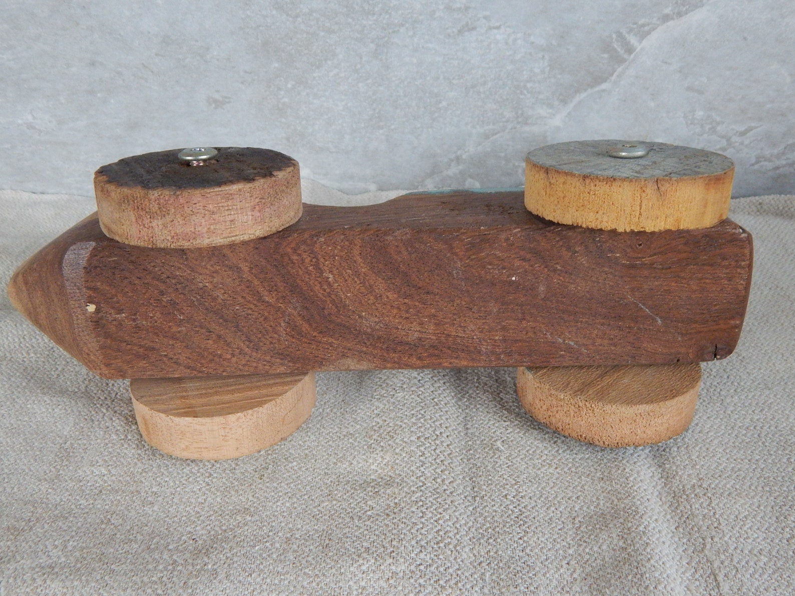 Vintage Style Hand Made Wooden Push Car Toy Rustic Heavy Wood - Etsy