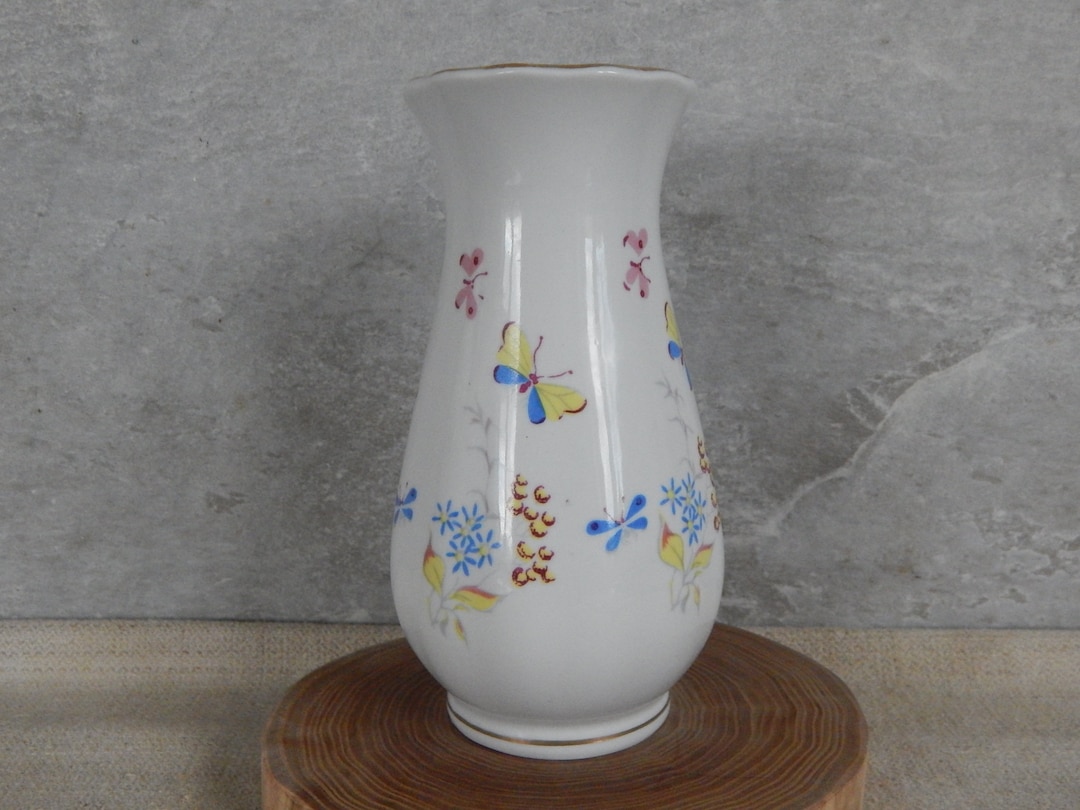 RPR Vase Vintage Riga Porcelain Factory Ceramic Vase Butterfly Vase - Etsy