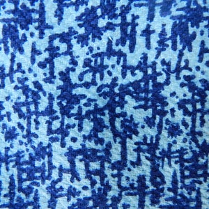 Antique Blue Printed Fabric New Old Stock Cotton Fabric Vintage ...
