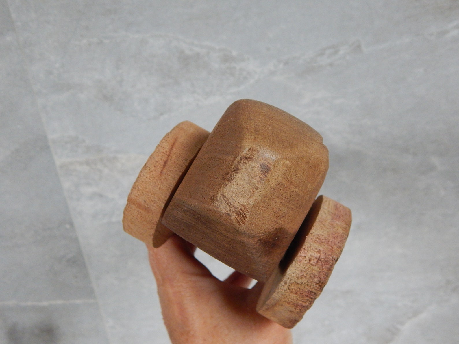 Vintage Style Hand Made Wooden Push Car Toy Rustic Heavy Wood - Etsy