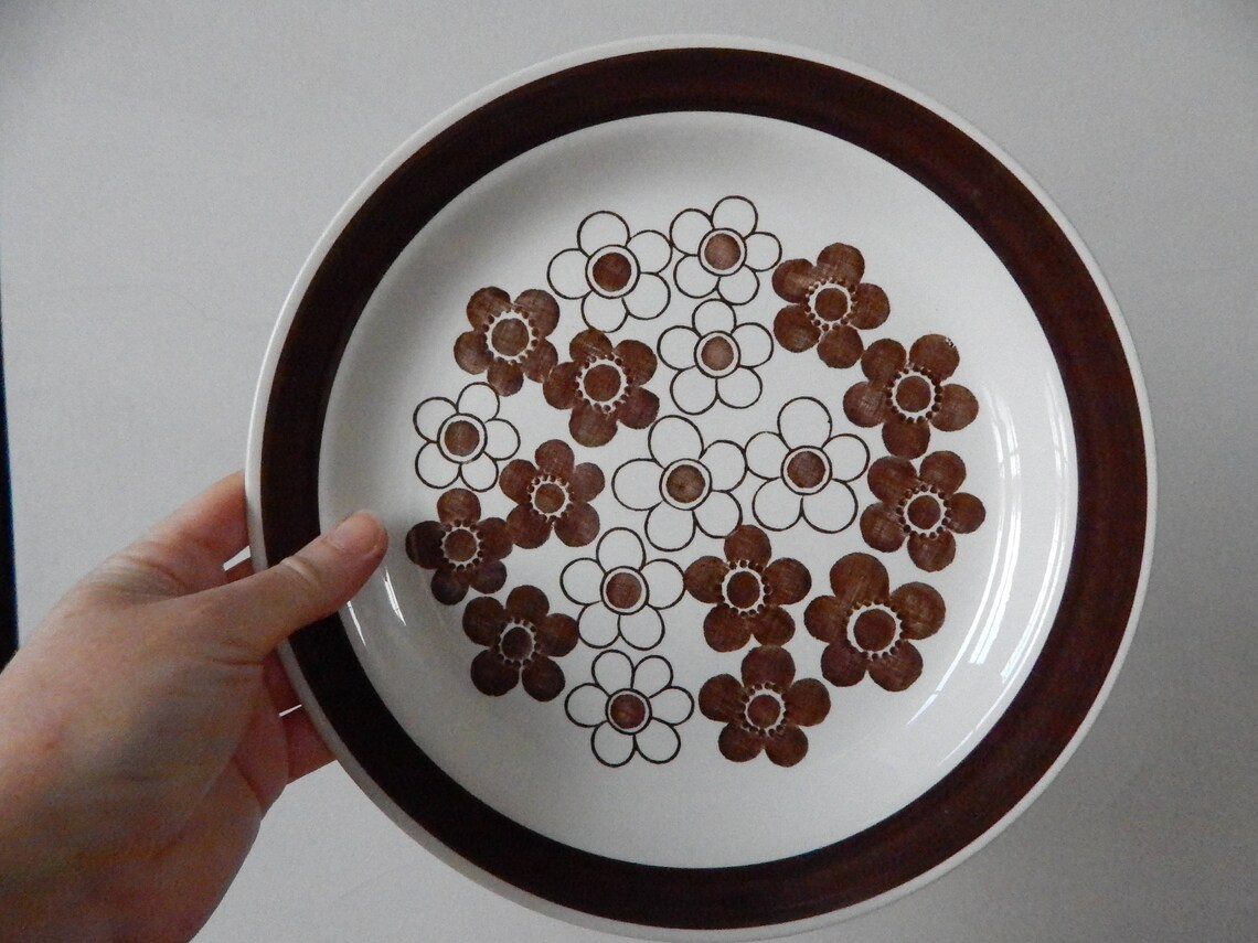 Scandinavian Vintage Rorstrand Anemon Brown Ceramic Plate - Etsy