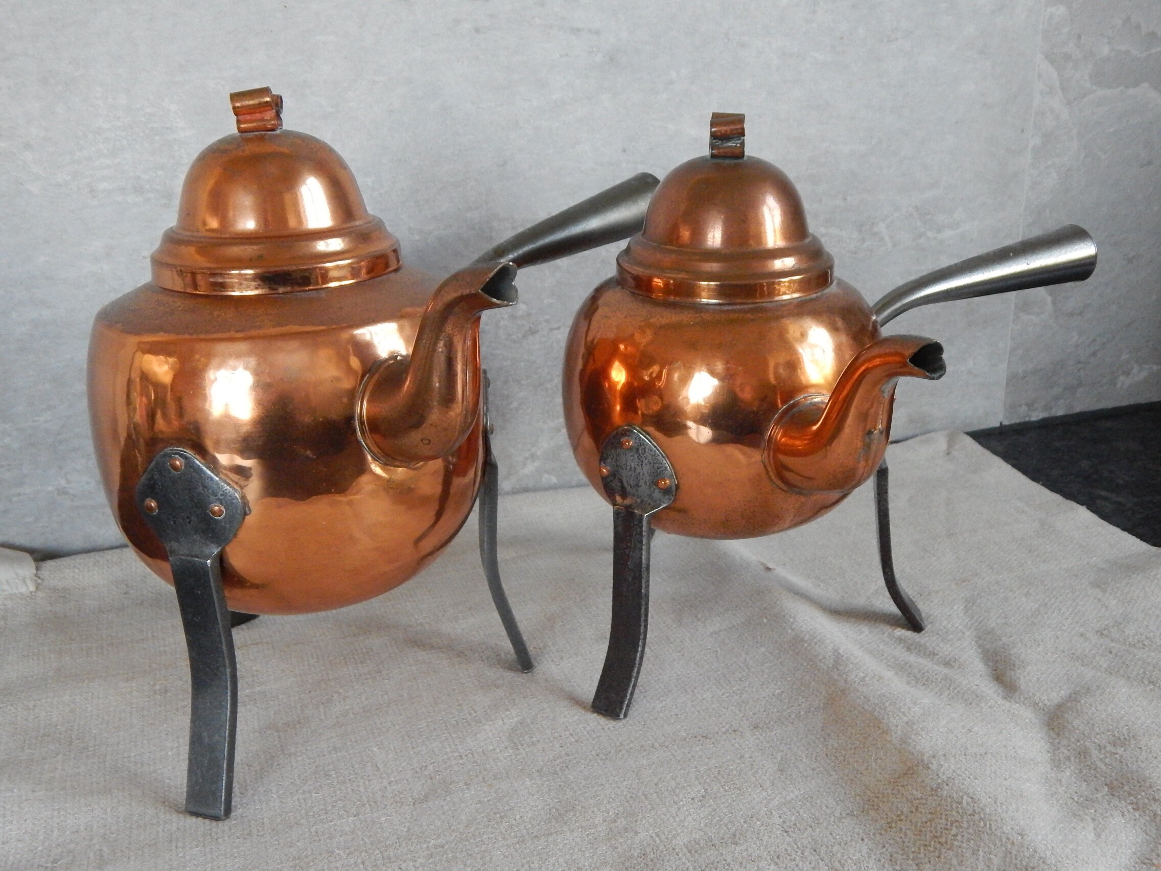 Handmade Swedish Vintage Medium Copper Coffee Pot With Steel Handle ...