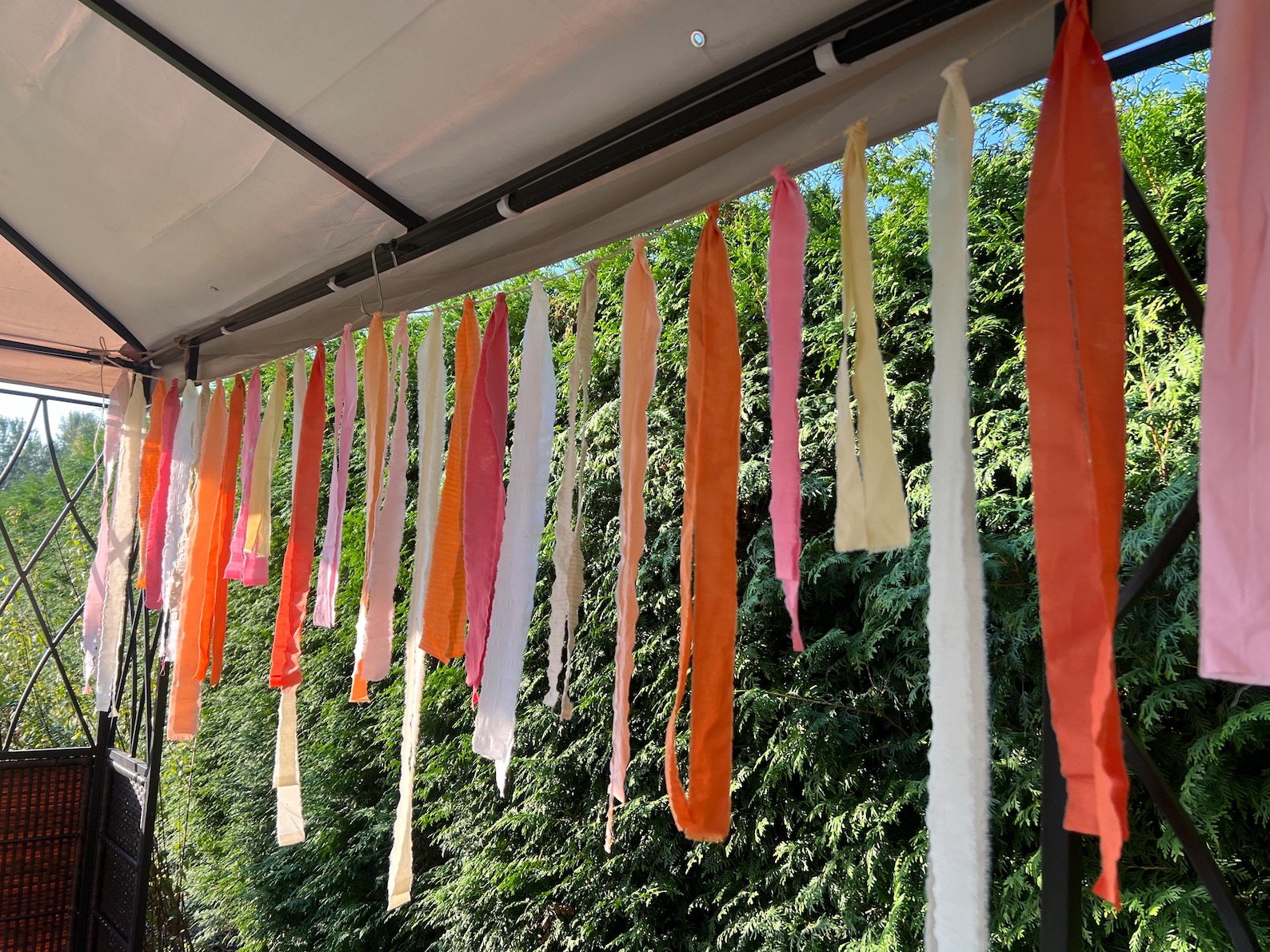 Party Decor/ Fiesta Tassel Bunting Multicoloured Wedding Garland/ Rag ...