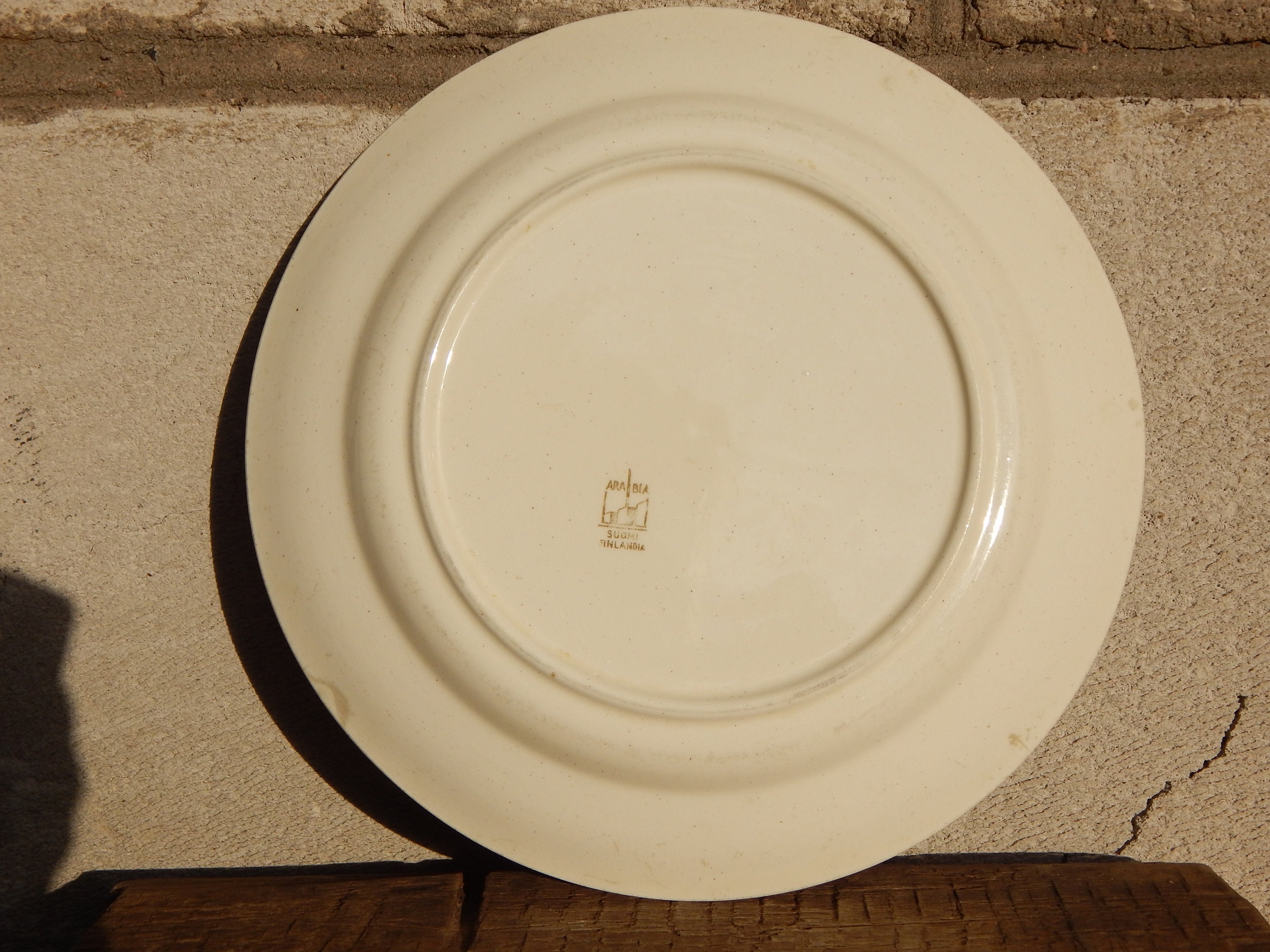 Arabia of Finland White Plate Porcelain Tableware 1940 S - Etsy UK