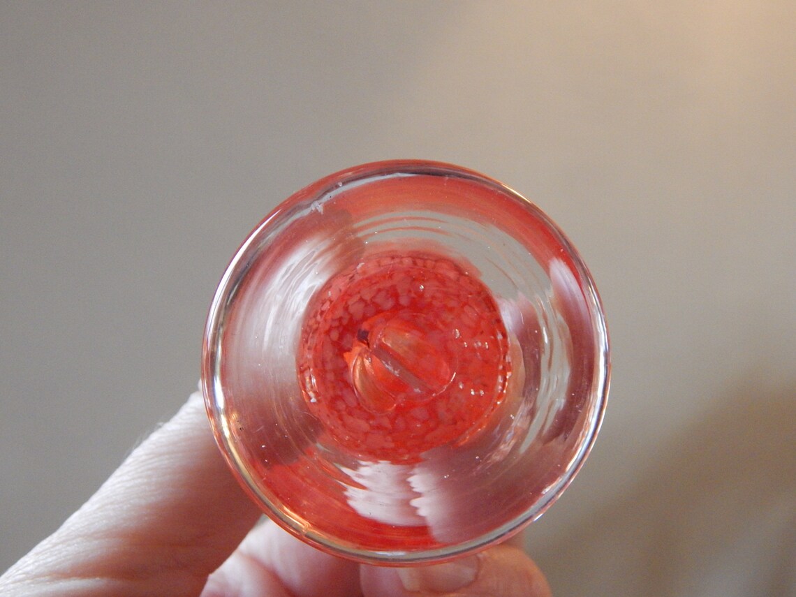 Bright Shot Glasses Set of 4 Red Yellow Vodka Glass Hand Made | Etsy