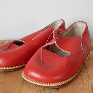 Vintage Kids Red Leather Shoes From 1980 S, Baby Shoes, Ready to Wear ...