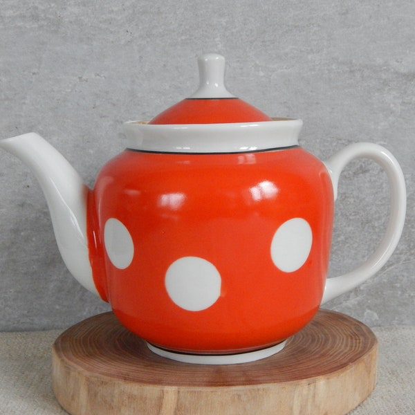 Polka Dot Teapot - Etsy