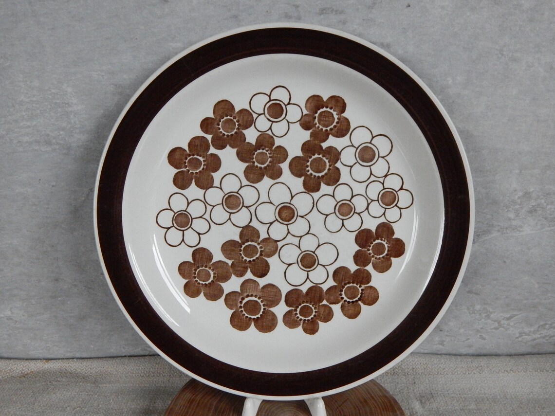 Scandinavian Vintage Rorstrand Anemon Brown Ceramic Plate - Etsy
