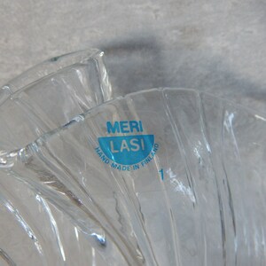 Merilasi Glass Flower Vase Finland Vintage Glass Home Decor Textured ...