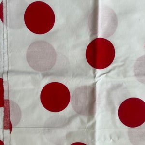 Big Red Polka Dot Fabric 100% Cotton Made in Estonia Kreenholm Factory ...