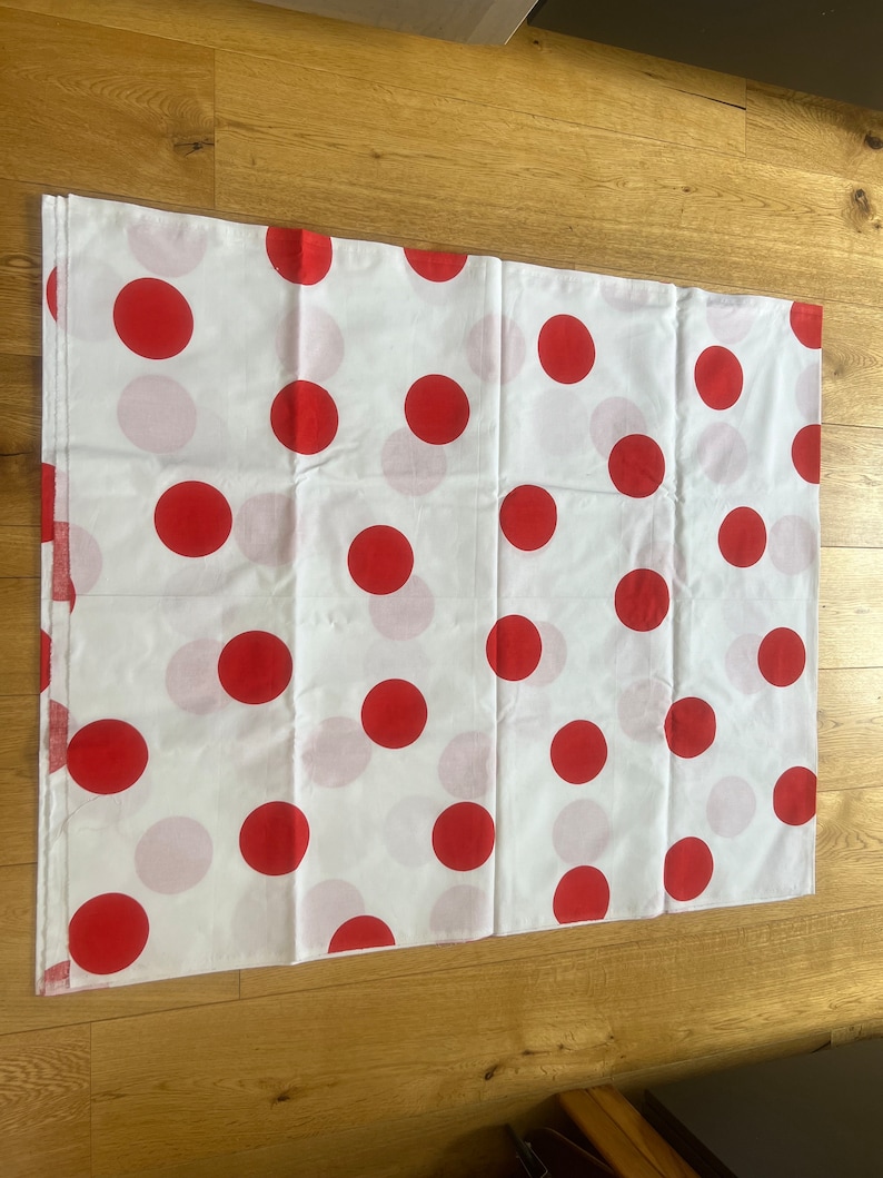 Big Red Polka Dot Fabric 100% Cotton Made in Estonia Kreenholm Factory ...