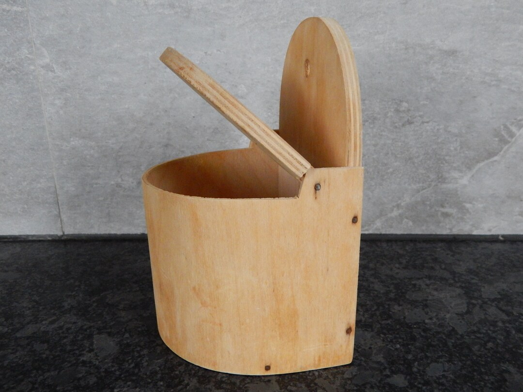 Vintage Salt Box Salt Cellar Rustic Wooden Salt Dish Kitchen Decor Food ...