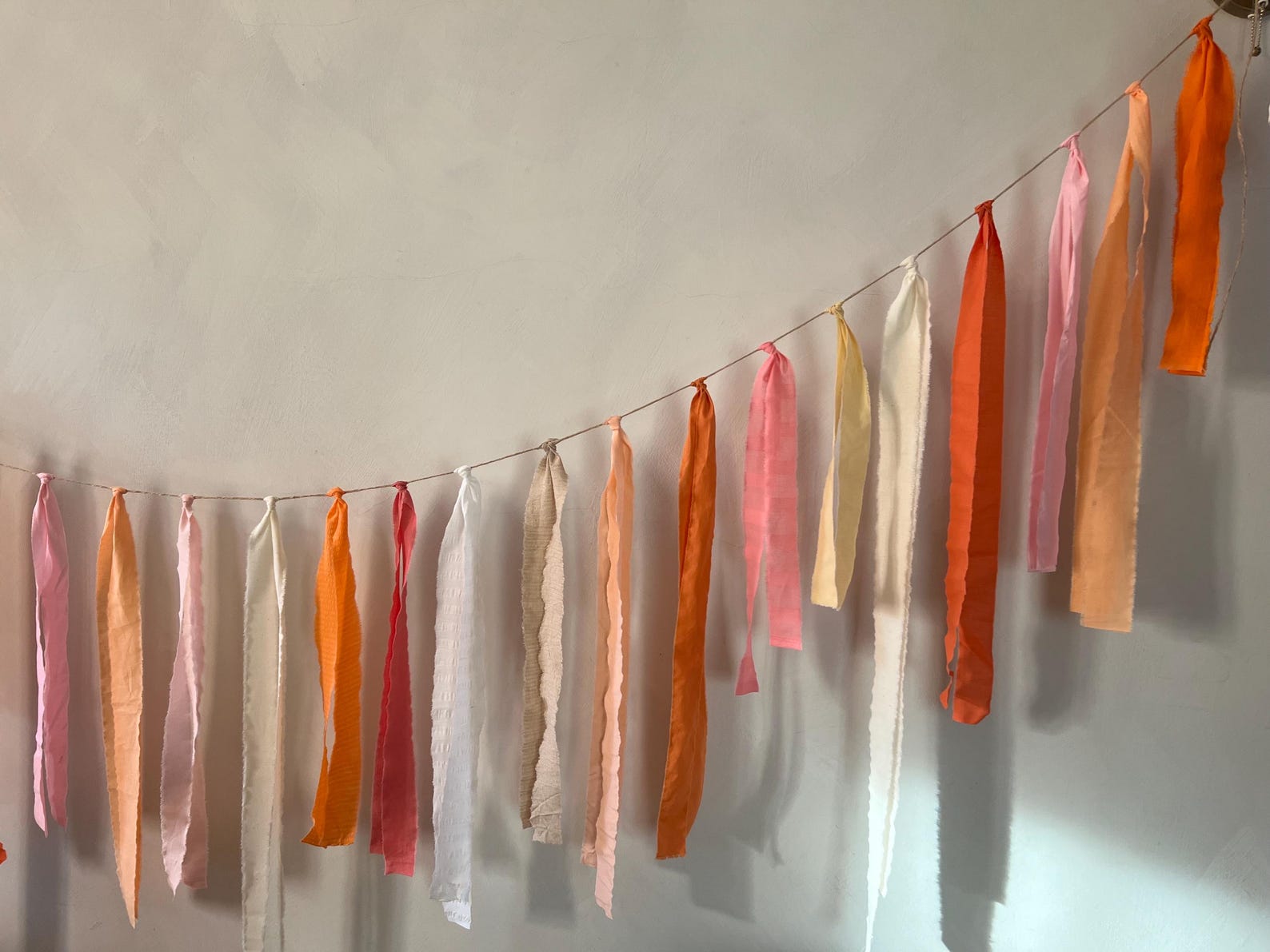 Party Decor/ Fiesta Tassel Bunting Multicoloured Wedding Garland/ Rag ...