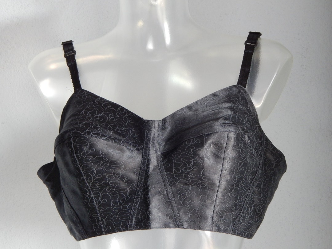 Brassiere Time Vintage Black Cotton Lining Lingerie Ladies Bra Black ...