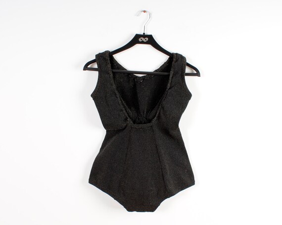 One Piece Swimsuit 50s 60s Style Swimsuit Black Swimw… - Gem