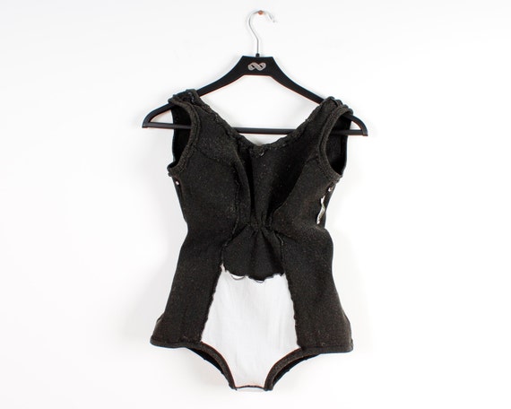 One Piece Swimsuit 50s 60s Style Swimsuit Black Swimw… - Gem