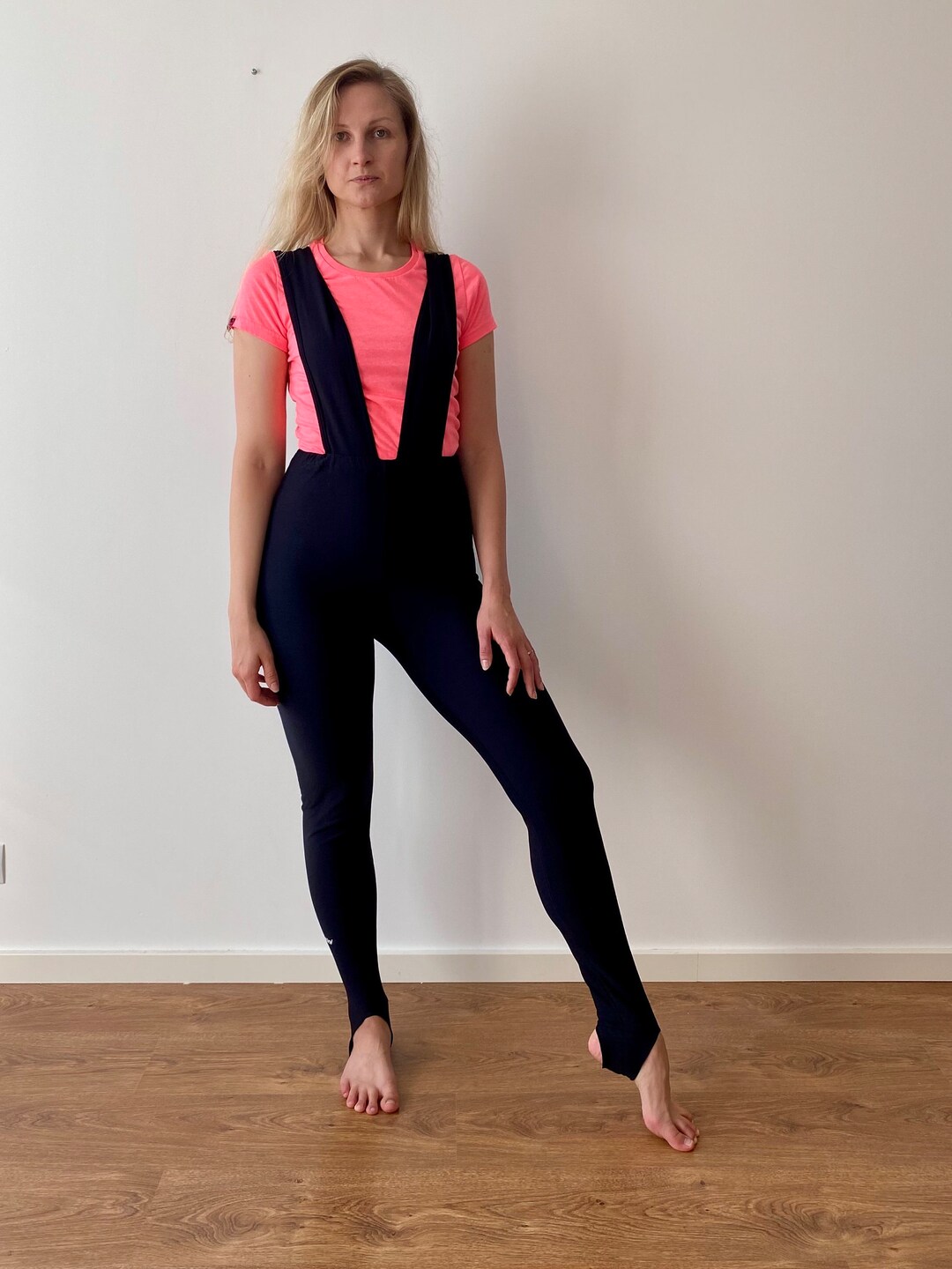 SANTINI Bodysuit Overall Workout One Piece Suit Bodywear Spandex Black ...