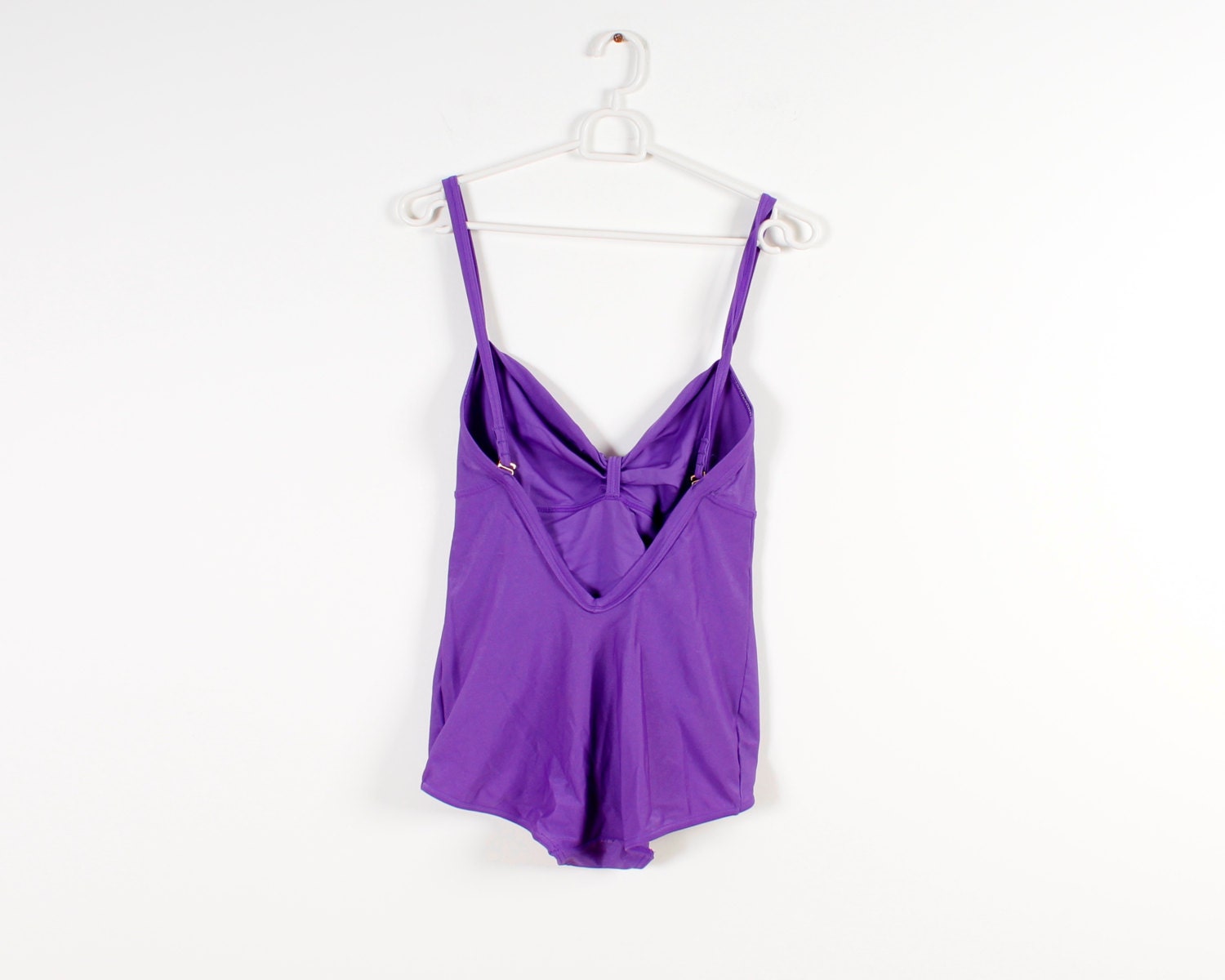 One Piece Swimsuit / 70s 80s Style Swimsuit / Violet Purple Swimwear ...
