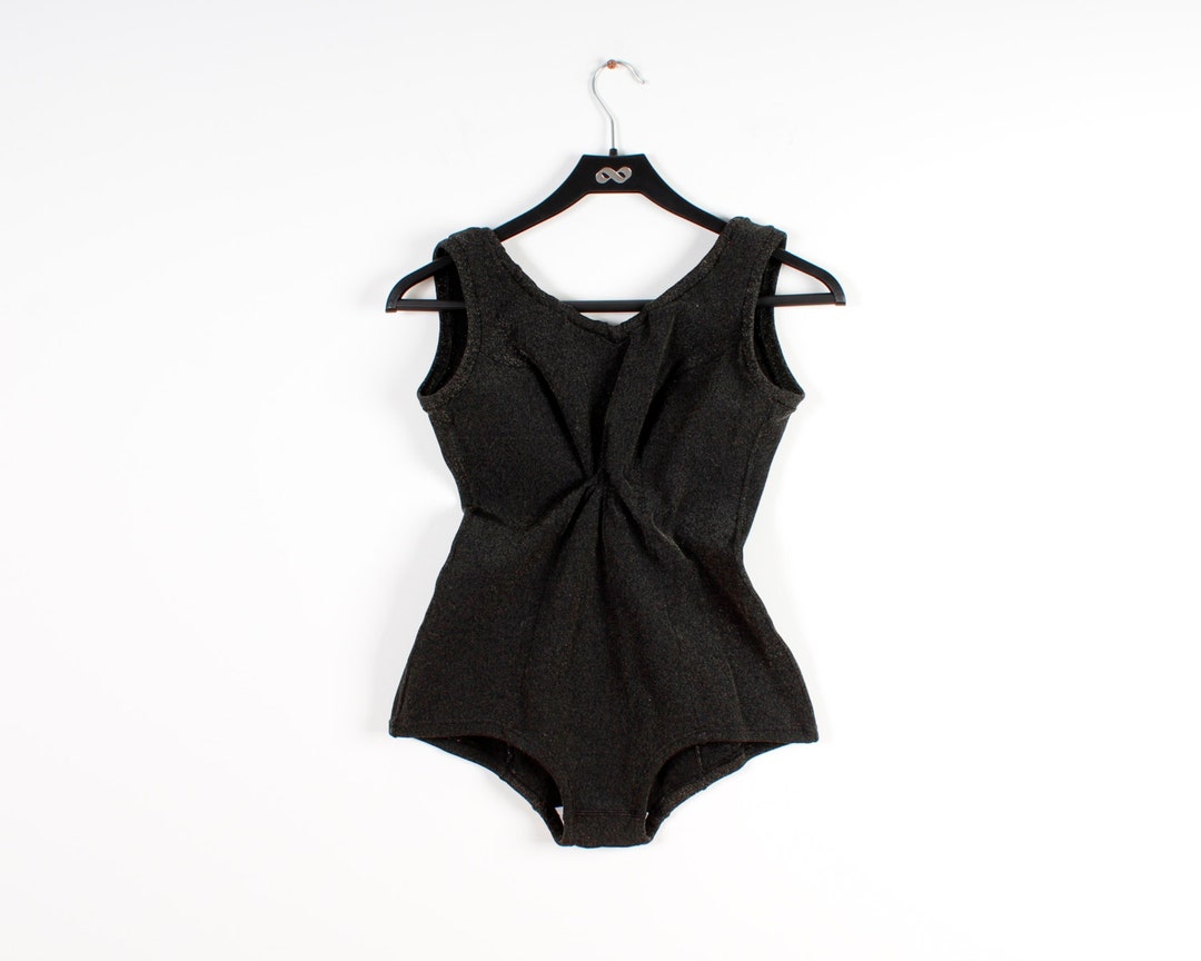One Piece Swimsuit 50s 60s Style Swimsuit Black Swimwear - Etsy