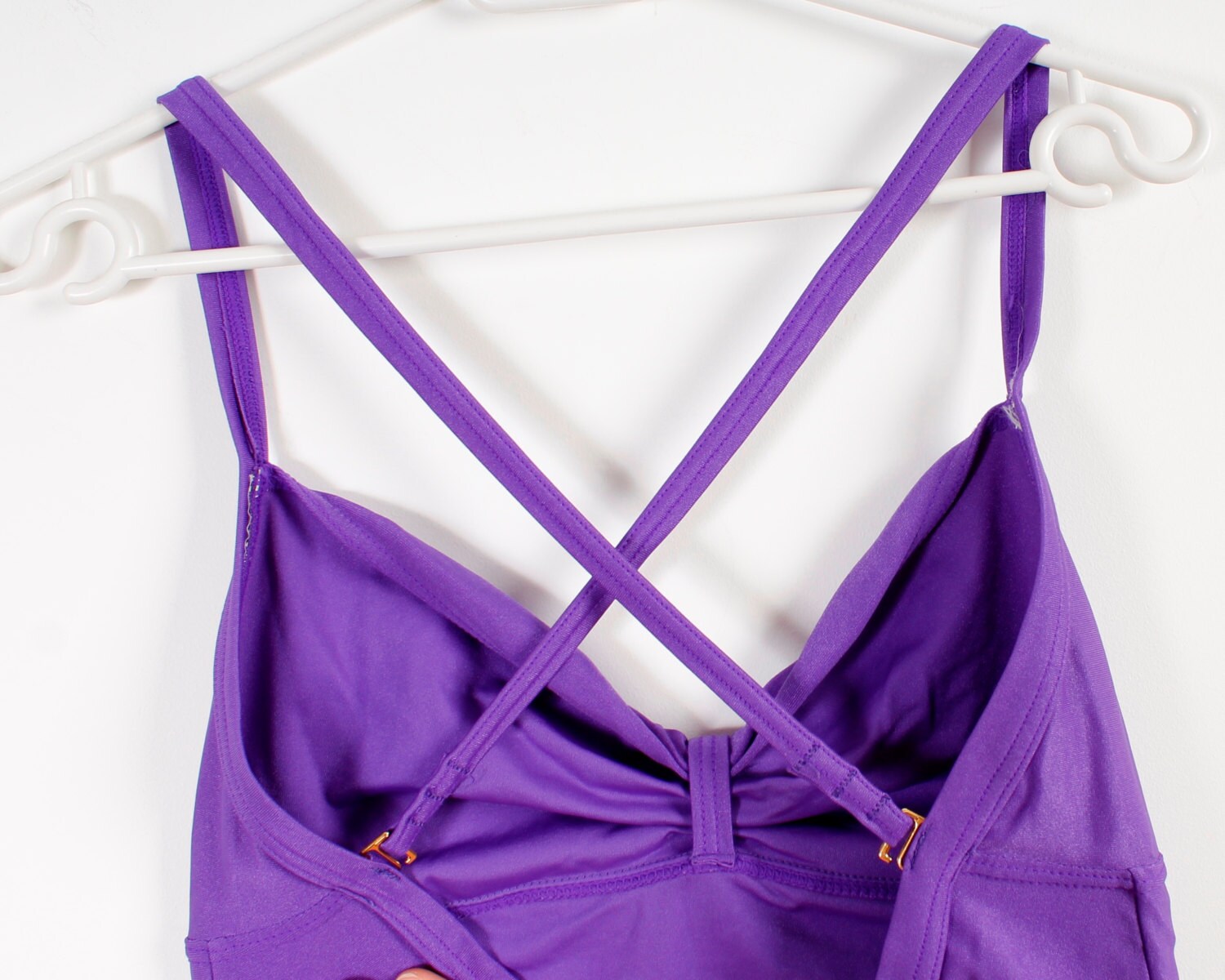 One Piece Swimsuit / 70s 80s Style Swimsuit / Violet Purple Swimwear ...