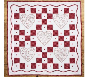 Redwork Quilt Pattern - Etsy