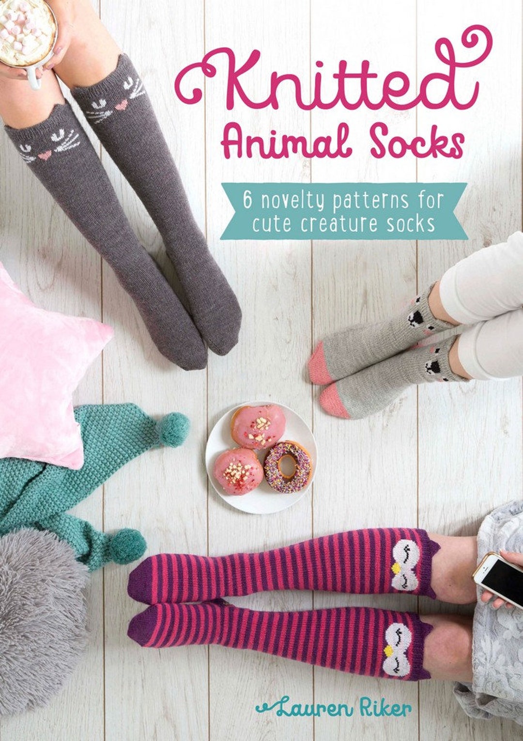 Knitted Animal Socks 6 Novelty Patterns for Cute Creature - Etsy