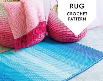 Waffle Stitch Crochet Rug Pattern Pdf - Etsy