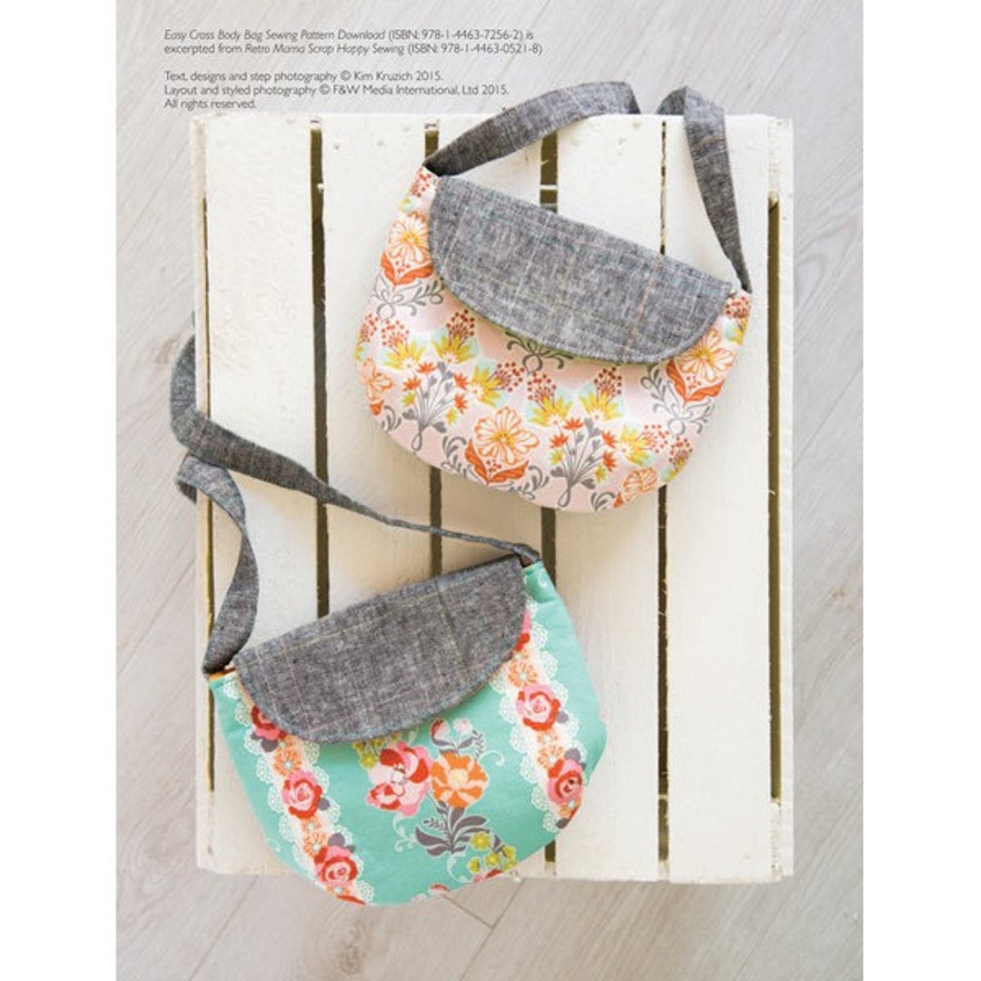 Easy Cross Body Bag Sewing Pattern Download - Etsy UK