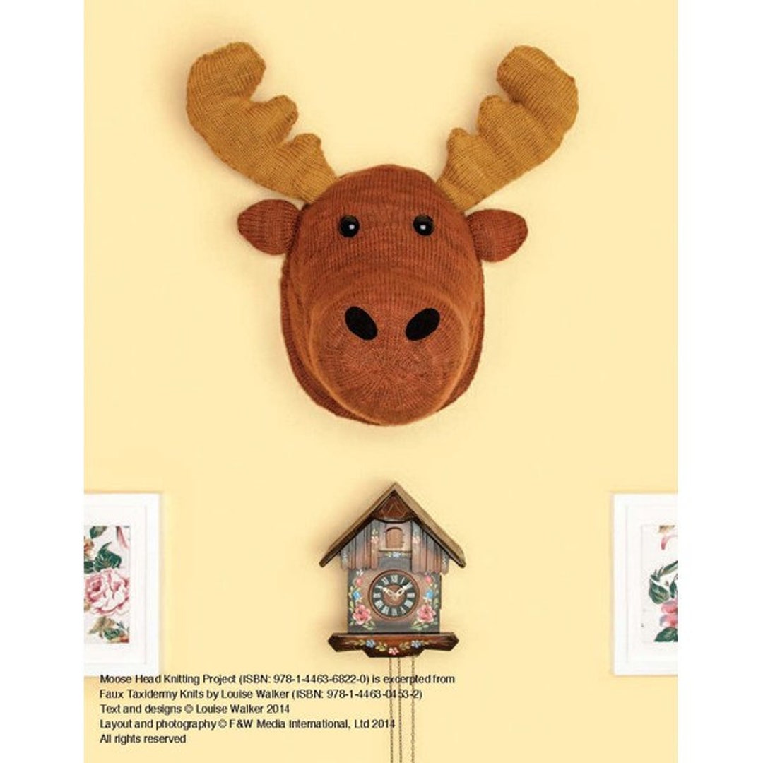 Moose Head Knitting Pattern Download - Etsy