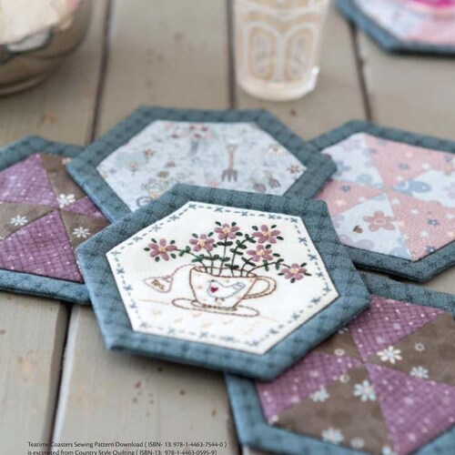 Patchwork Coasters PDF Sewing Pattern Drink Coaster Pattern - Etsy