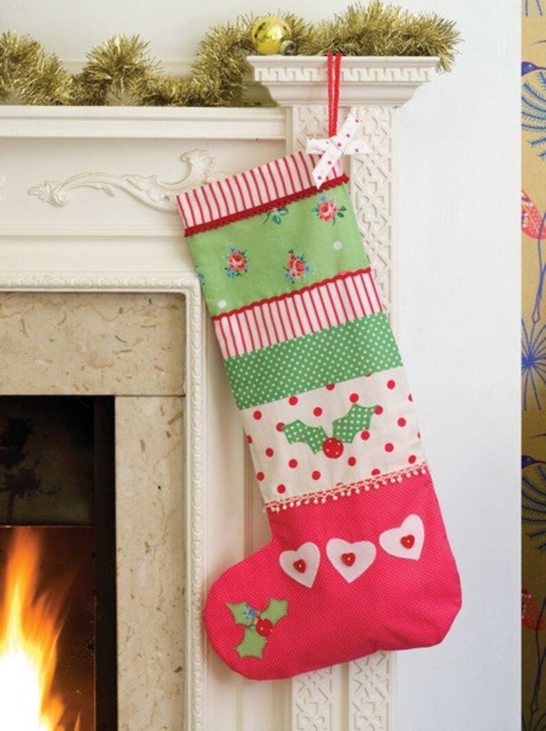 Jolly Holly Stocking Sewing Pattern Download - Etsy