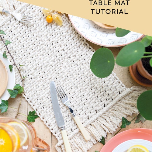TABLE RUNNER Pattern Macrame Tutorial colorio - Etsy