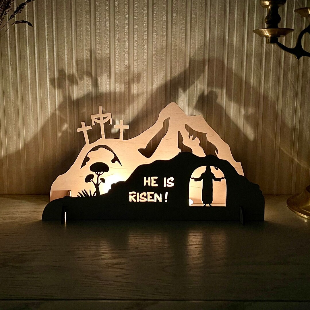 He is Risen | Easter Scene Empty Tomb | Easter Nativity | Resurrection ...